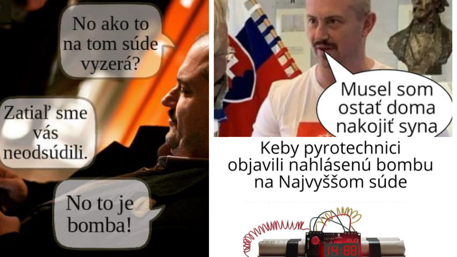 Najlepšie meme: Kotleba musel kojiť syna, na súde tikala bomba 14 minút ...