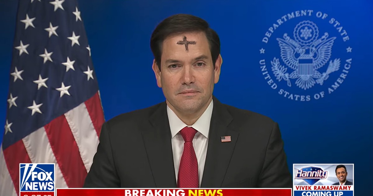 Marco Rubio w Fox News: co oznacza krzyż z popiołu na czole?