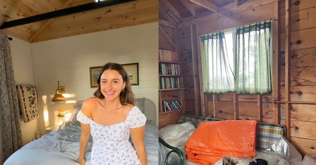 A 24-year-old spent her summer renovating a rundown cabin on a remote ...