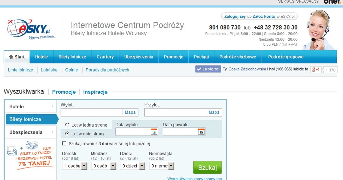 Esky - wyszukiwarka tanich lotów - Podróże