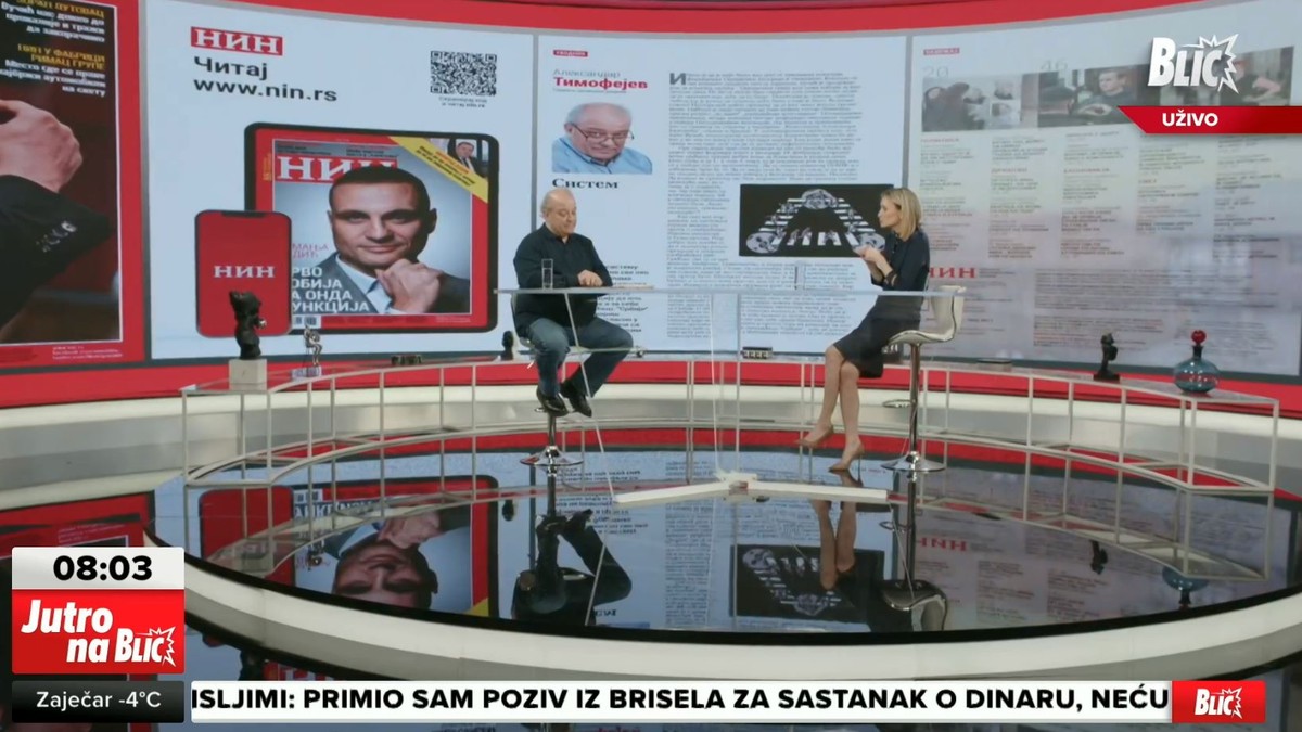 Počinje Jutro na Blicu: Aleksandar Timofejev, novi glavni urednik NIN-a ...