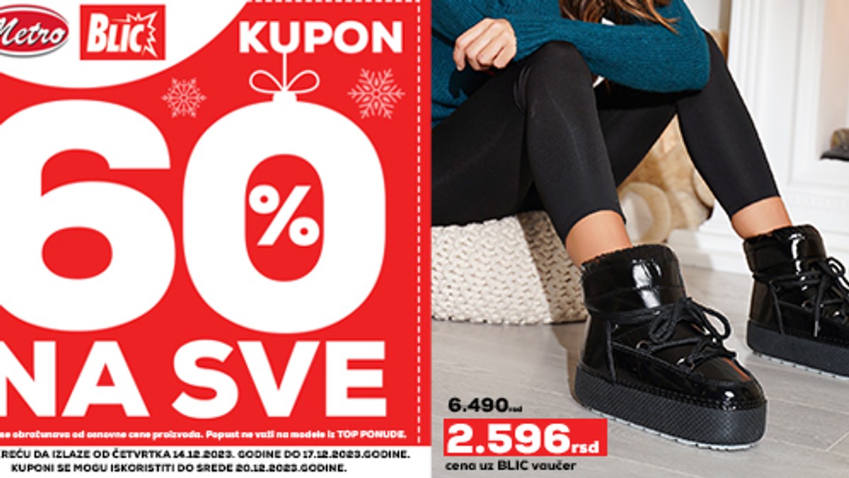 SUPER AKCIJA KOJA SE NE PROPUŠTA: Uz kupon ostvarite popust 60% na sve ...