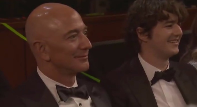 Jeff Bezos was roasted during the Oscars opening monologue, with Chris ...