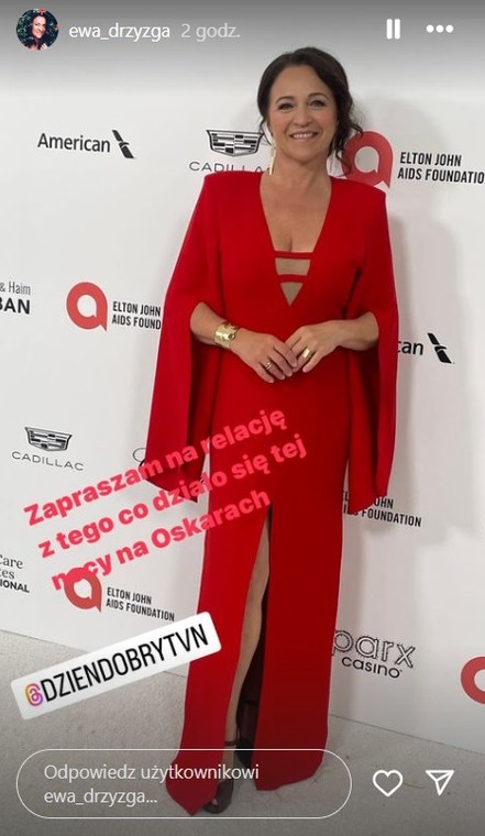 Ewa Drzyzga na imprezie Eltona Johna po Oscarach. Zaliczyła wpadkę w ...