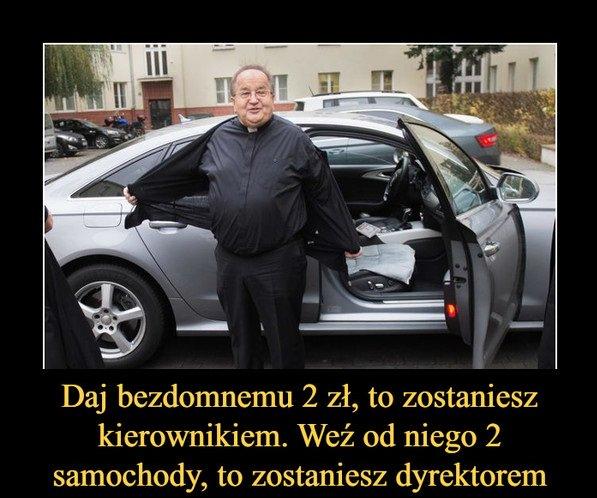 Rydzyk memy - bezdomny podarował dwa samochody. Hit internetu - Wiadomości