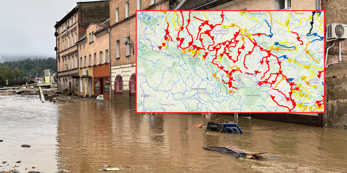 Powódź w Polsce 2024. Mapa. Najbardziej zagrożone tereny - Wiadomości