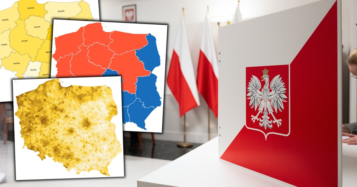 Wybory prezydenckie 2025 na wykresach i mapach. Tak głosowali Polacy - Wiadomości
