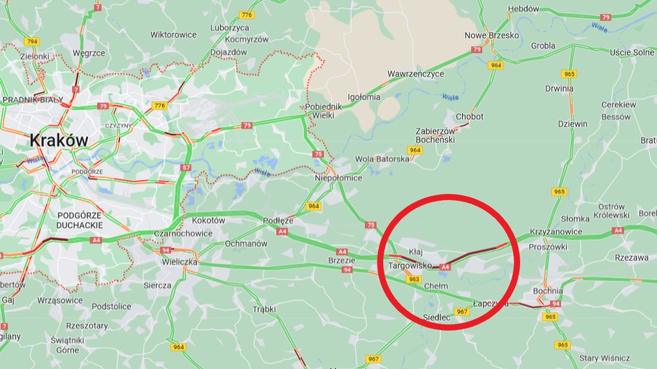 Kolizja na A4. Gigantyczny korek rozładowany - Kraków