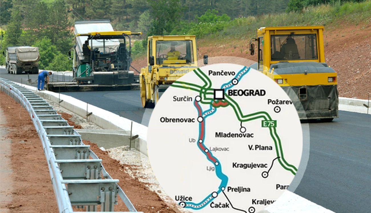 mapa ukljucenja autoput obrenovac cacak milos veliki koridor 11 - Blic