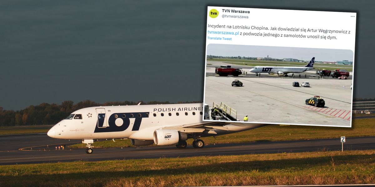 Alarm na lotnisku Okęcie. Z samolotu unosił się dym - Wiadomości