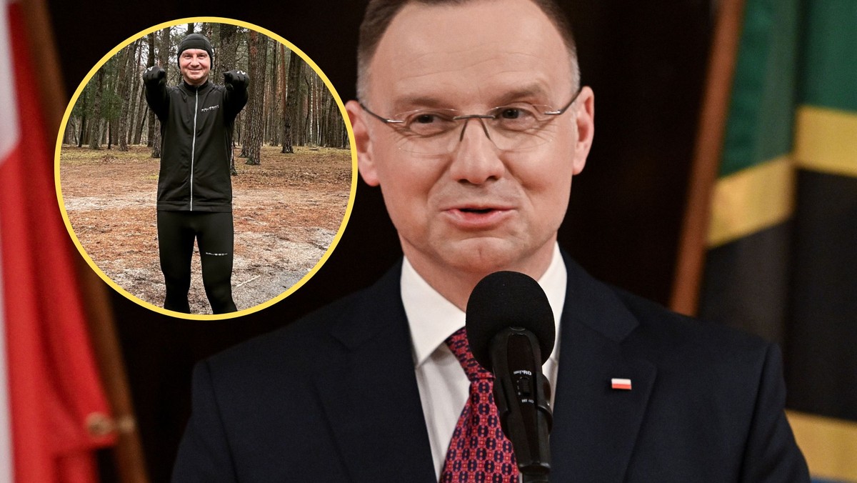 Andrzej Duda pokazał, jak ćwiczy w lesie. Zdjęcie podbija sieć! [MEMY ...