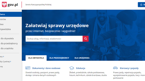Portal gov.pl z dostępem do e administracji i usługi mójGOV.pl