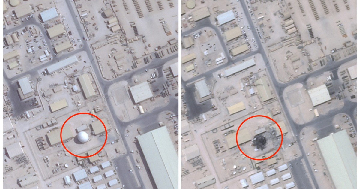 Satellite images show damage at the US base Iran attacked with ...