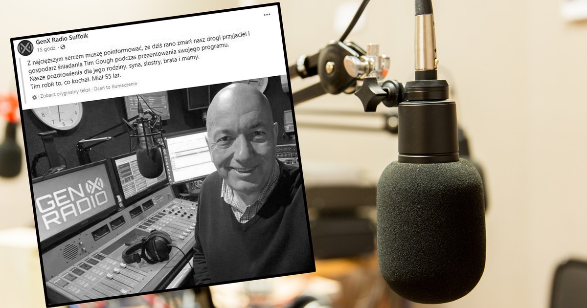 Tim Gough nie żyje. Prezenter radiowy miał 55 lat. Zmarł podczas audycji