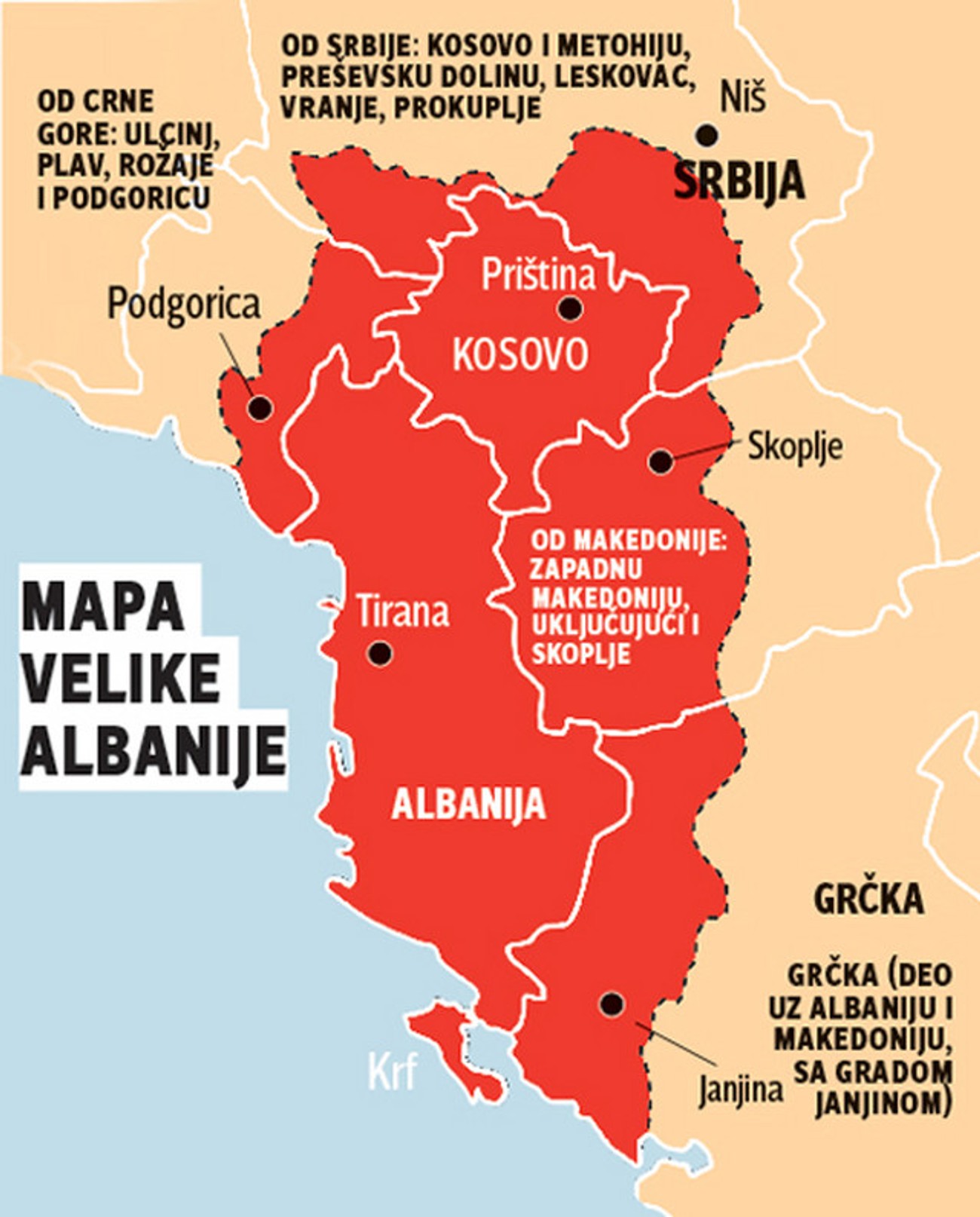 PAKLENI PLAN STAR VEK I PO Evo šta podrazumeva Velika Albanija čiju ...
