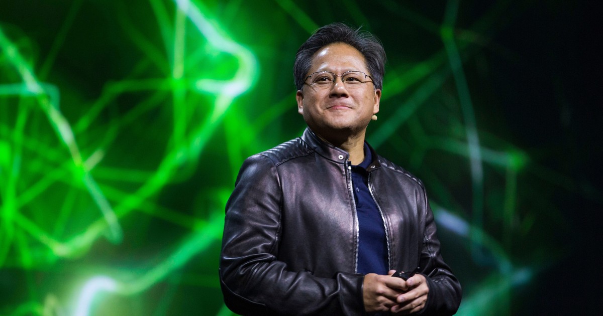 Nvidia CEO Jensen Huang, known for his leather jacket, has his wife and ...