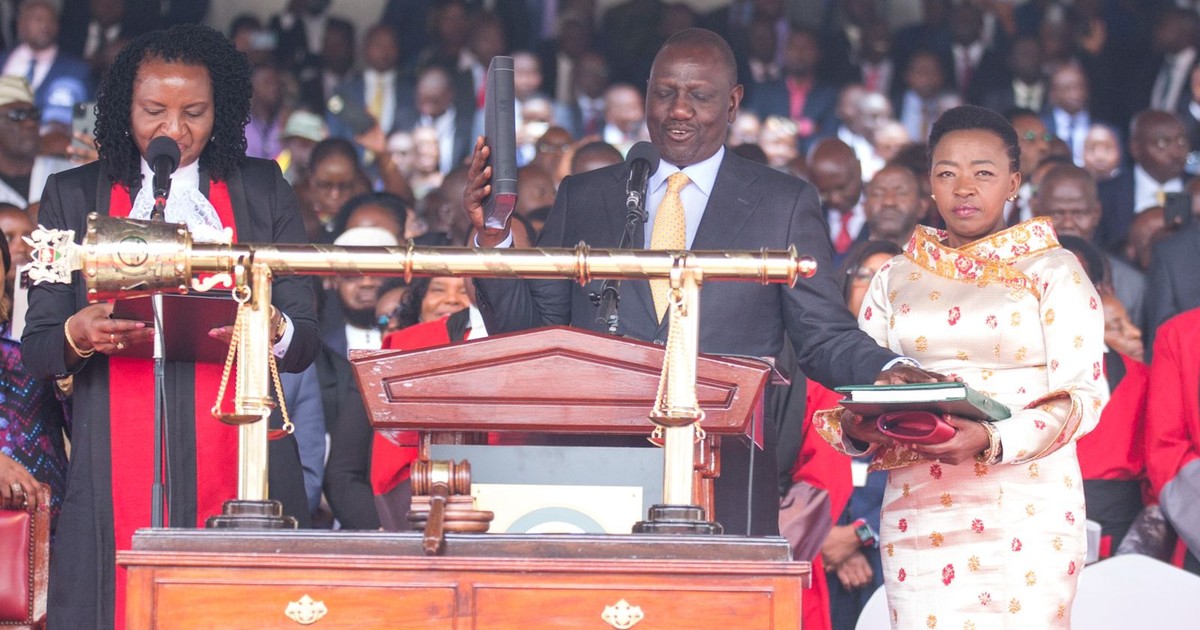 Williams Ruto officially sworn-in as Kenya's 5th president at the Moi sports centre Kasarani ...