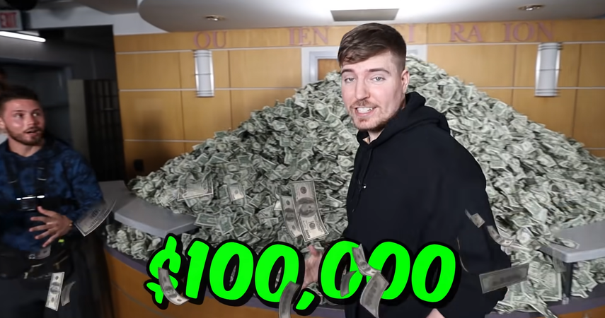 Mr Beast, 22-letni Youtuber, rozdaje miliony dolarów