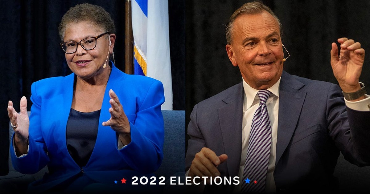 Results Karen Bass Defeats Rick Caruso In Los Angeles Californias