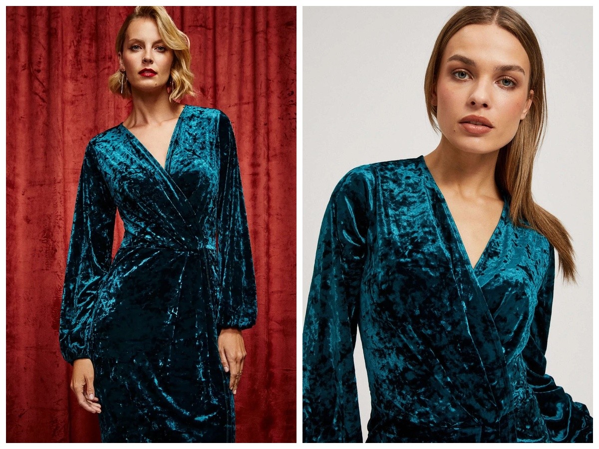 Ta turkusowa sukienka z Moodo to ulubiony model Polek. Odejmuje lat i ...