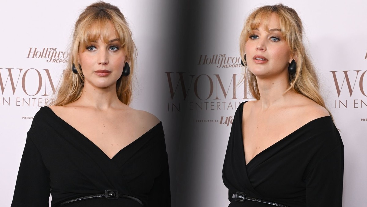 Ciężarna Jennifer Lawrence na gali w Los Angeles. Zachwyciła w sukni z ...