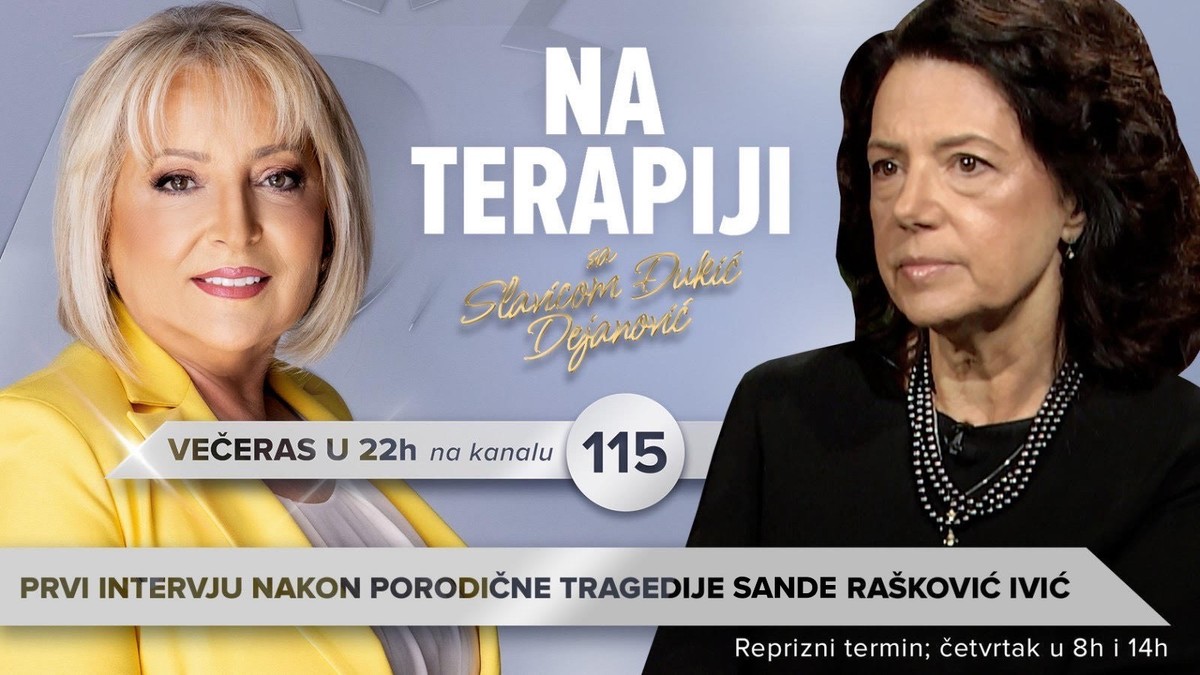 Sanda Rašković Ivić o smrti sina u emisiji Na terapiji sa Slavicom ...