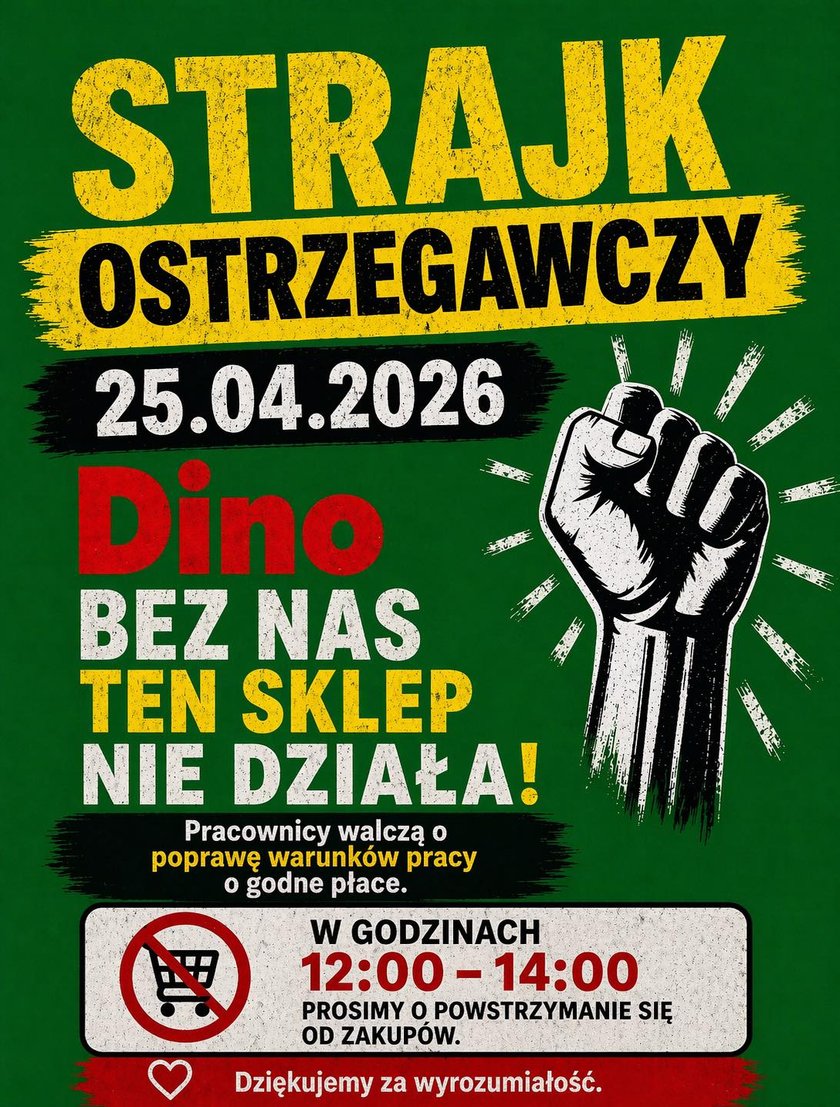 Wielki strajk w Dino. "Pokazaliśmy żółtą kartkę zarządowi"