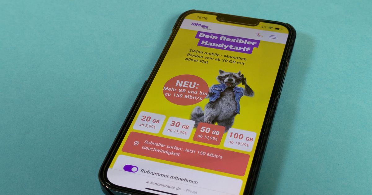 SIMon mobile erhöht Datenvolumen und Tempo | Heise online bestenlisten