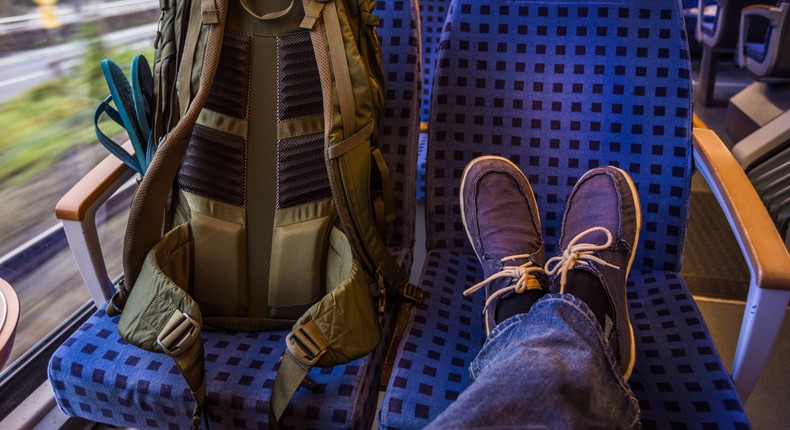 A TikToker's 5-second video of a train passenger tapping their feet on ...