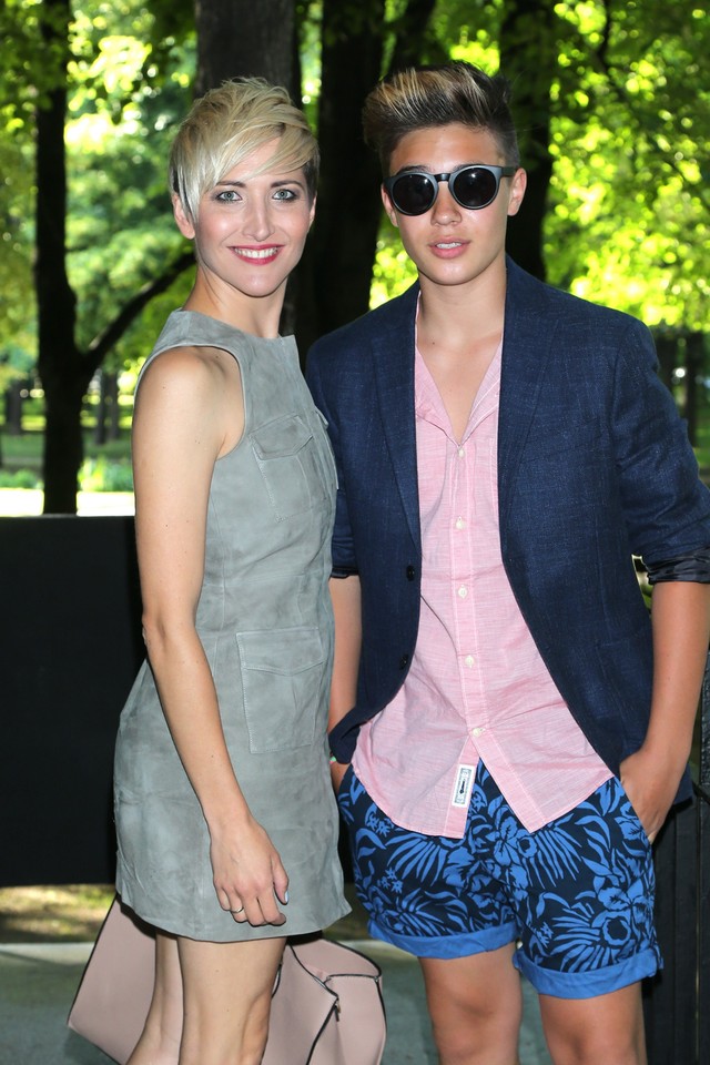 Leon Myszkowski - syn Justyny Steczkowskiej na pokazie SUPERDRY ...