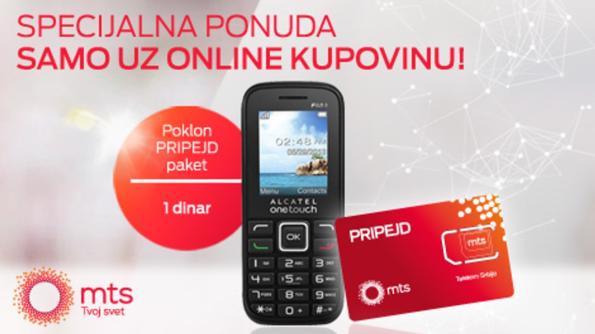 Samo u mts internet prodavnici – telefon i SIM kartica za 1 dinar - Blic