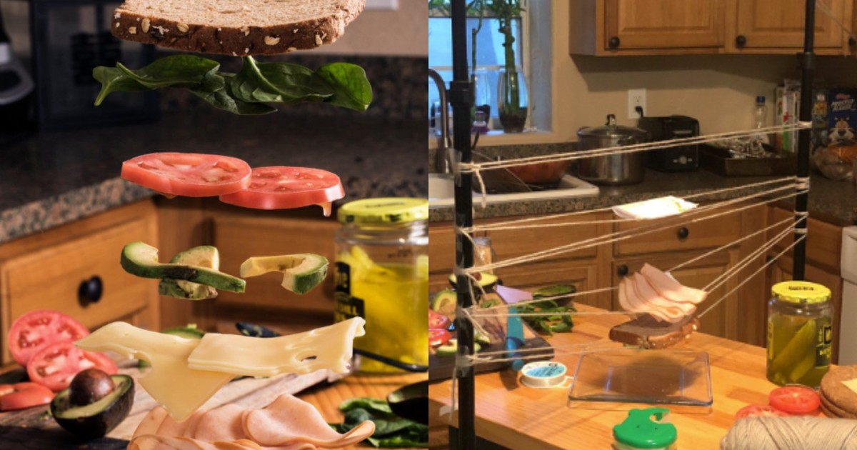 This optical illusion of a floating sandwich is going viral. Here's how ...