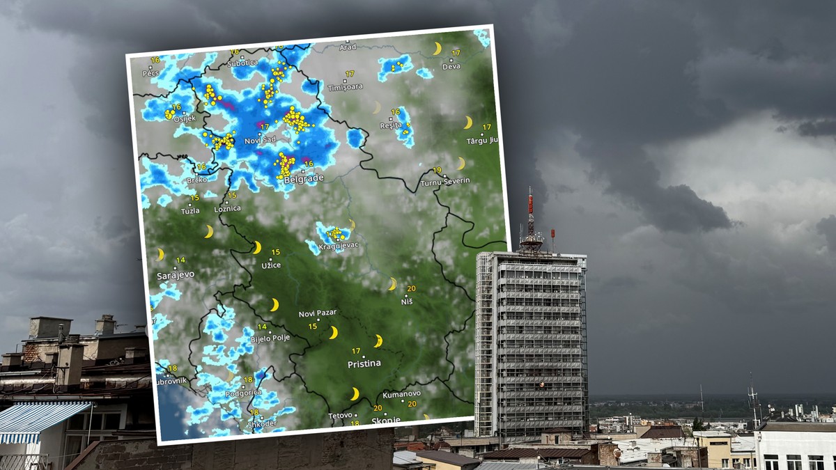 Radar hladnog fronta u Srbiji: Evo kako će se nevreme kretati iz sata u ...