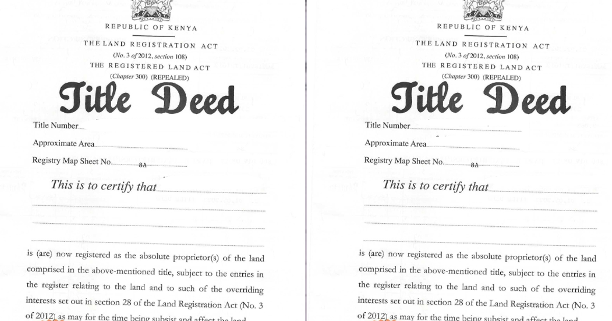 How to differentiate fake & genuine title deeds before purchasing land ...