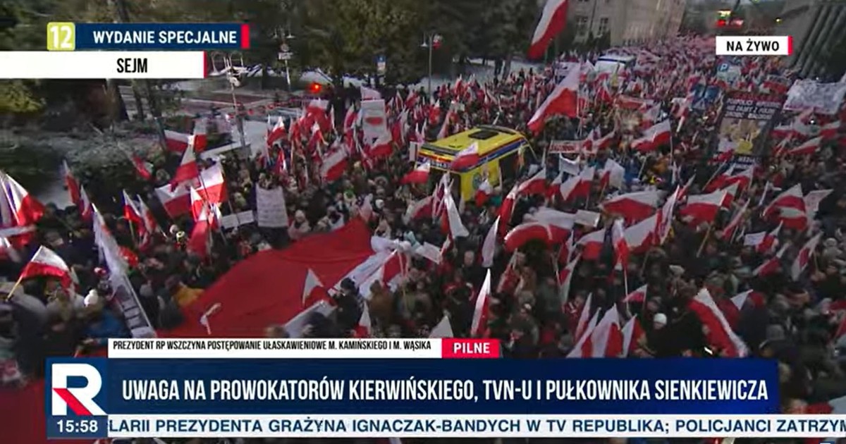 TV Republika pokazała Protest Wolnych Polaków. Były problemy techniczne ...