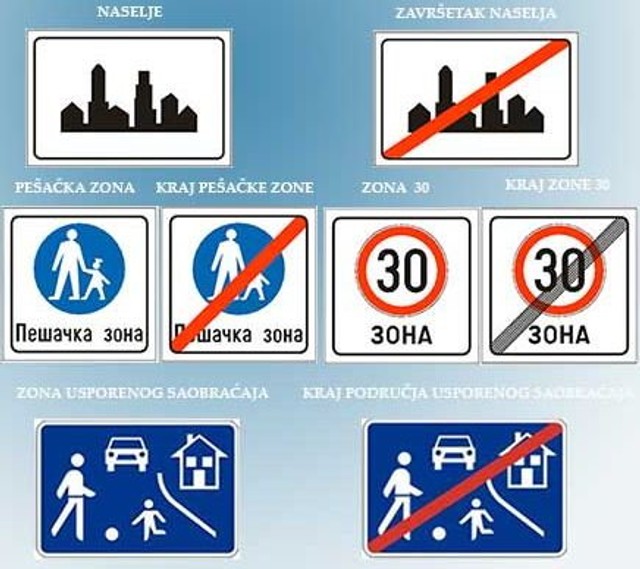 Novi znak za naselje je i znak za 50 na sat
