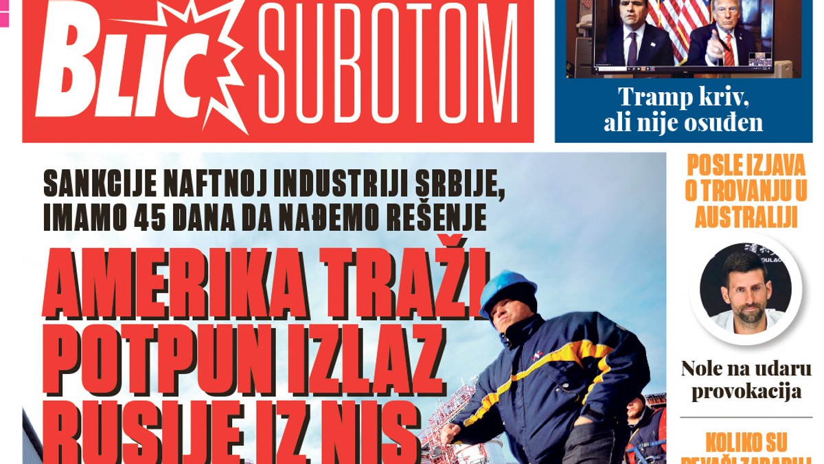 Naslovna strana za 11. 1. - Blic