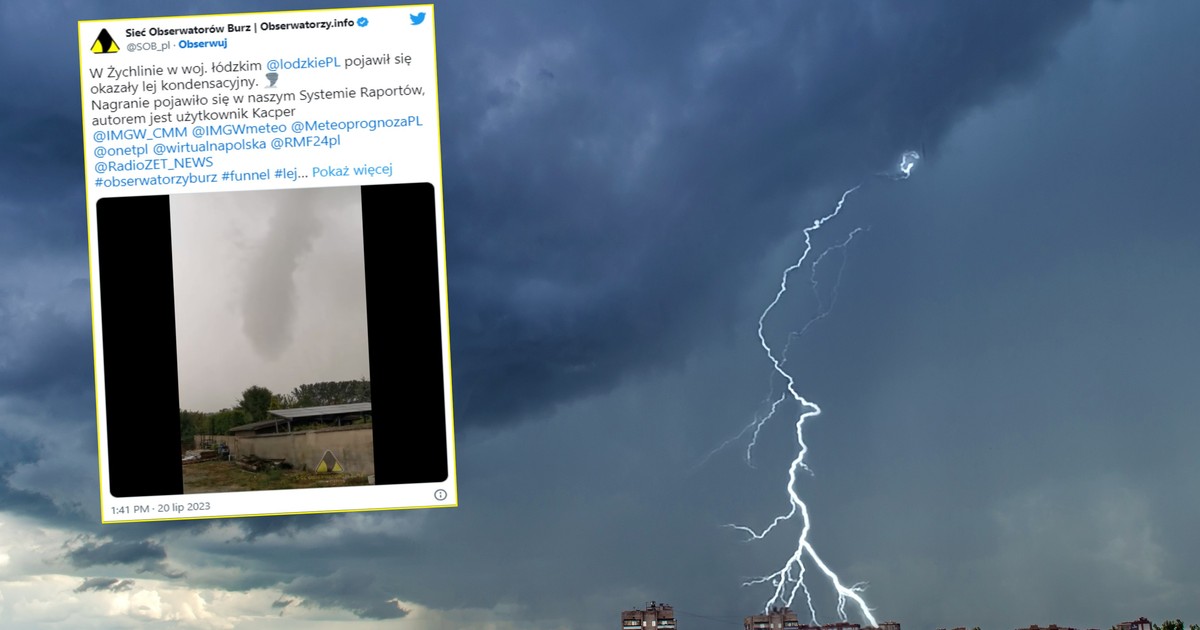 Burze przechodzą nad całą Polską. Jest lej kondensacyjny [RADAR ...