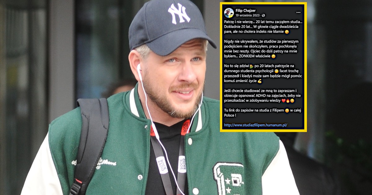 Filip Chajzer reklamował Collegium Humanum. Zabrał głos po wybuchu ...