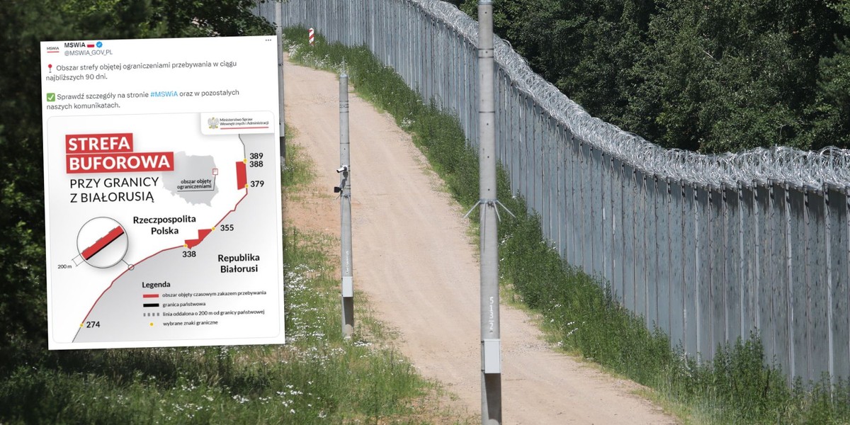 Od dziś obowiązuje strefa buforowa przy granicy z Białorusią [MAPA] - Wiadomości