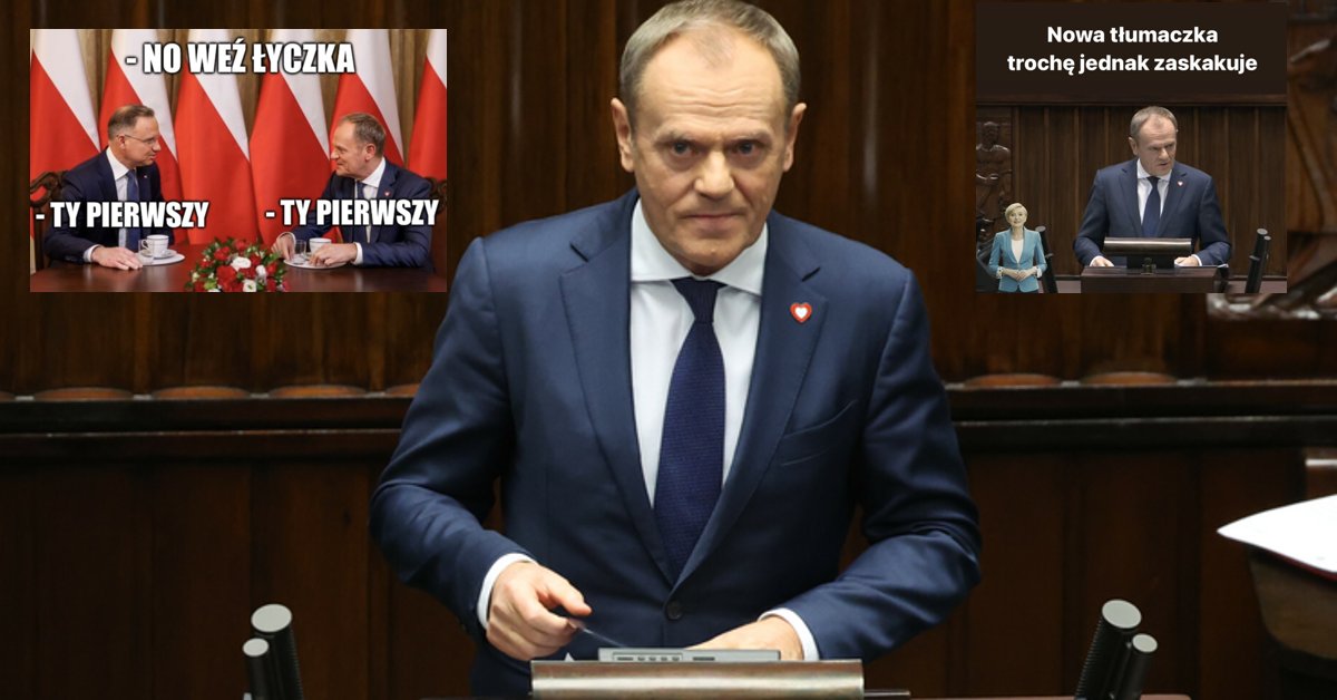 "Na galerii impreza". Najlepsze memy po exposé Donalda Tuska i ...