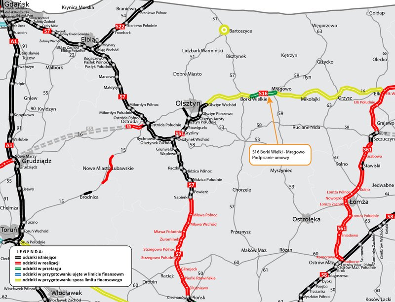 Trasa S16 przez Mazury - odcinki, budowa, sprzeciw mieszkańców