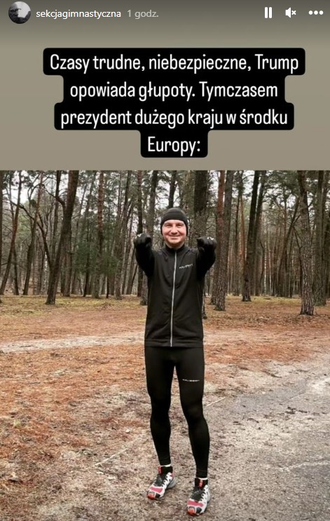 Andrzej Duda pokazał, jak ćwiczy w lesie. Zdjęcie podbija sieć! [MEMY ...