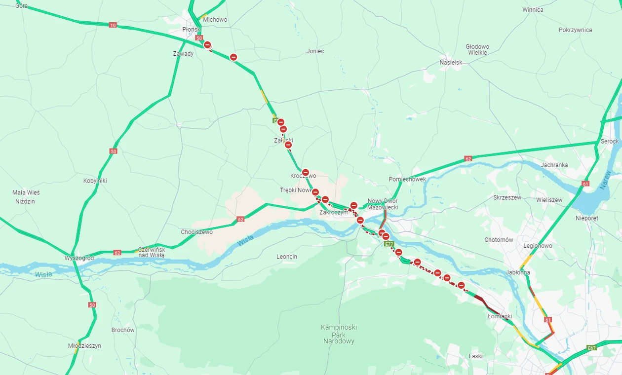 Protest rolników. Utrudnienia w wielu miejscach w Warszawie [MAPY]