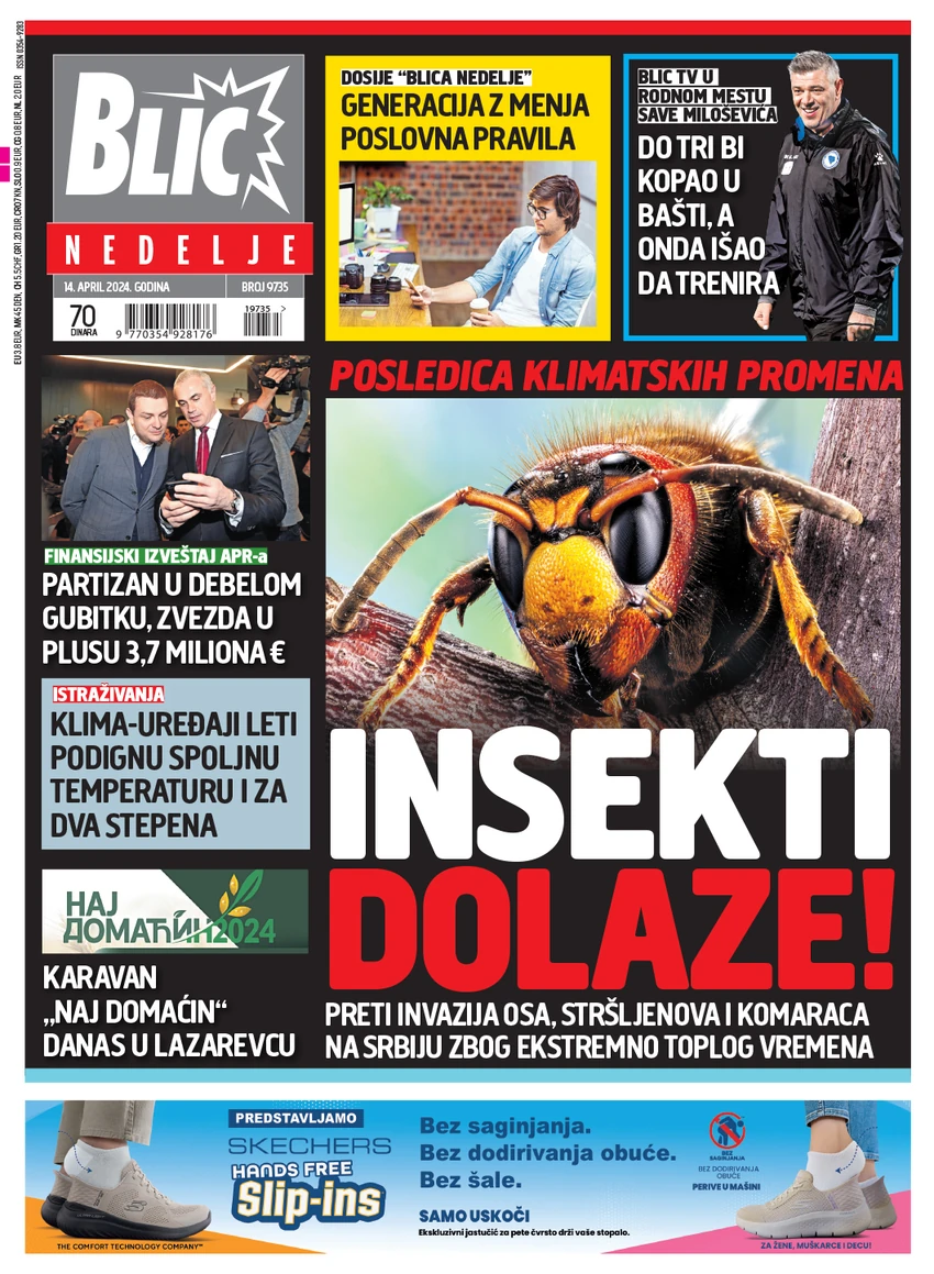 Naslovna strana za 14.4. - Blic