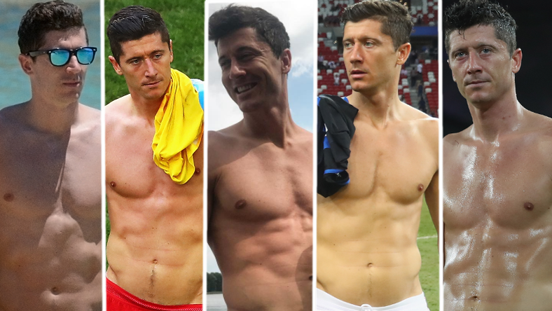 Robert Lewandowski kończy 29 lat. Zdjęcia bez koszulki. Klata - Plejada.pl
