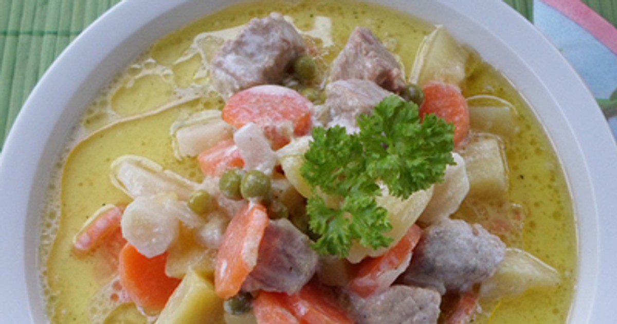 Tejszínes zöldbabos raguleves recept