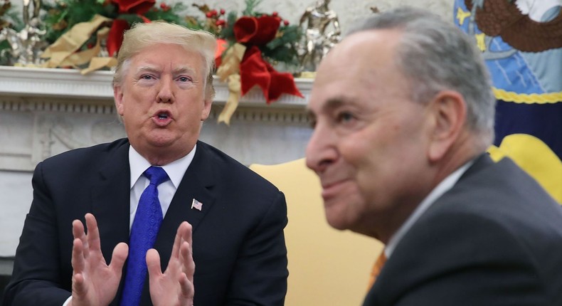 Trump inexplicably told Chuck Schumer and Nancy Pelosi that Mexico ...