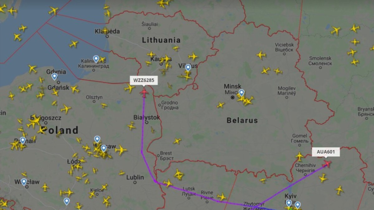 (MAPA) Kako je dramatična OTMICA AVIONA izmenila nebo iznad Belorusije ...