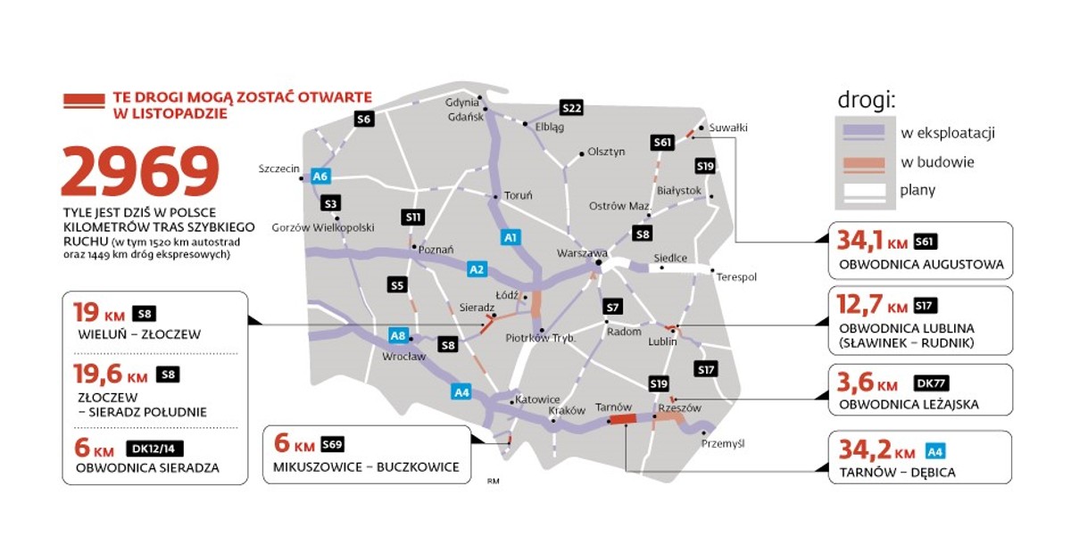 Trasa S8 i autostrada A4: zobacz, jakie drogi wkrótce będą oddane do ...